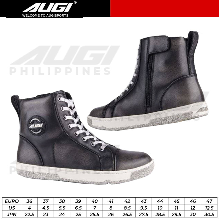 AUGI Urban Boots AU-4 Black Leather – TRIUMPH JT MNL