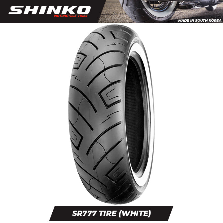 Shinko Motorcycle Tires SR777 WHITE WALL 120/70-21WW Front TL – TRIUMPH JT MNL