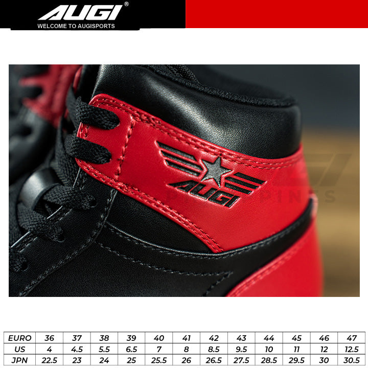 AUGI Riding Boots AS-3 Black Red – TRIUMPH JT MNL